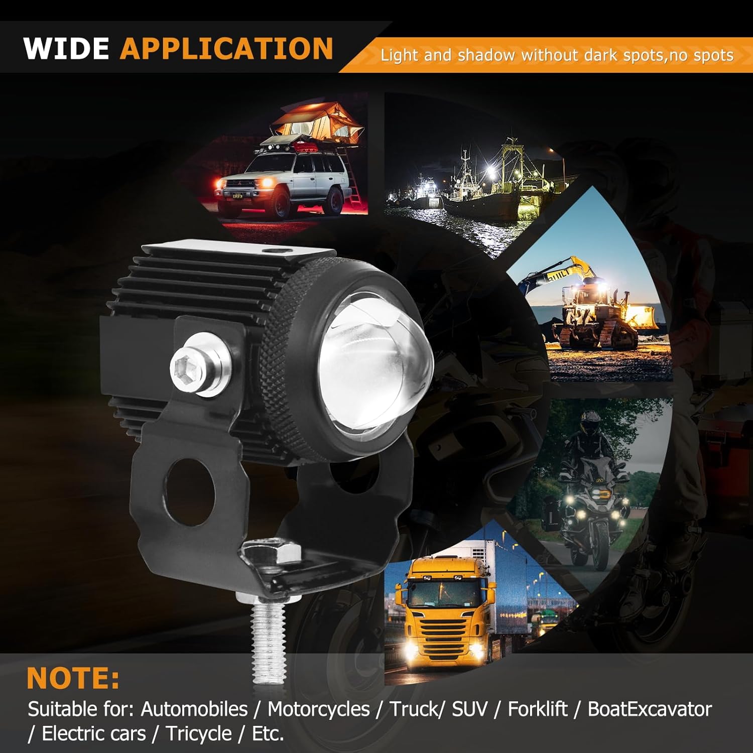 Wai Danie Faro delantero de motocicleta Focos LED Dual Color Moto ...