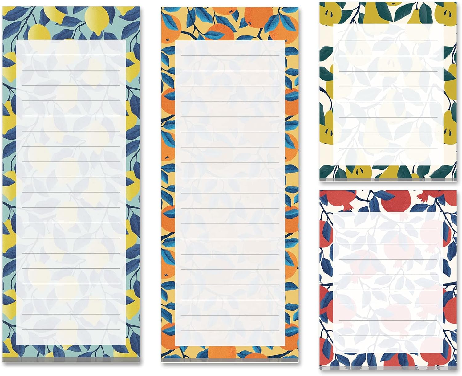 Magnetic Notepads for Refrigerator, 4-Pack Grocery List Magnet Pad for ...