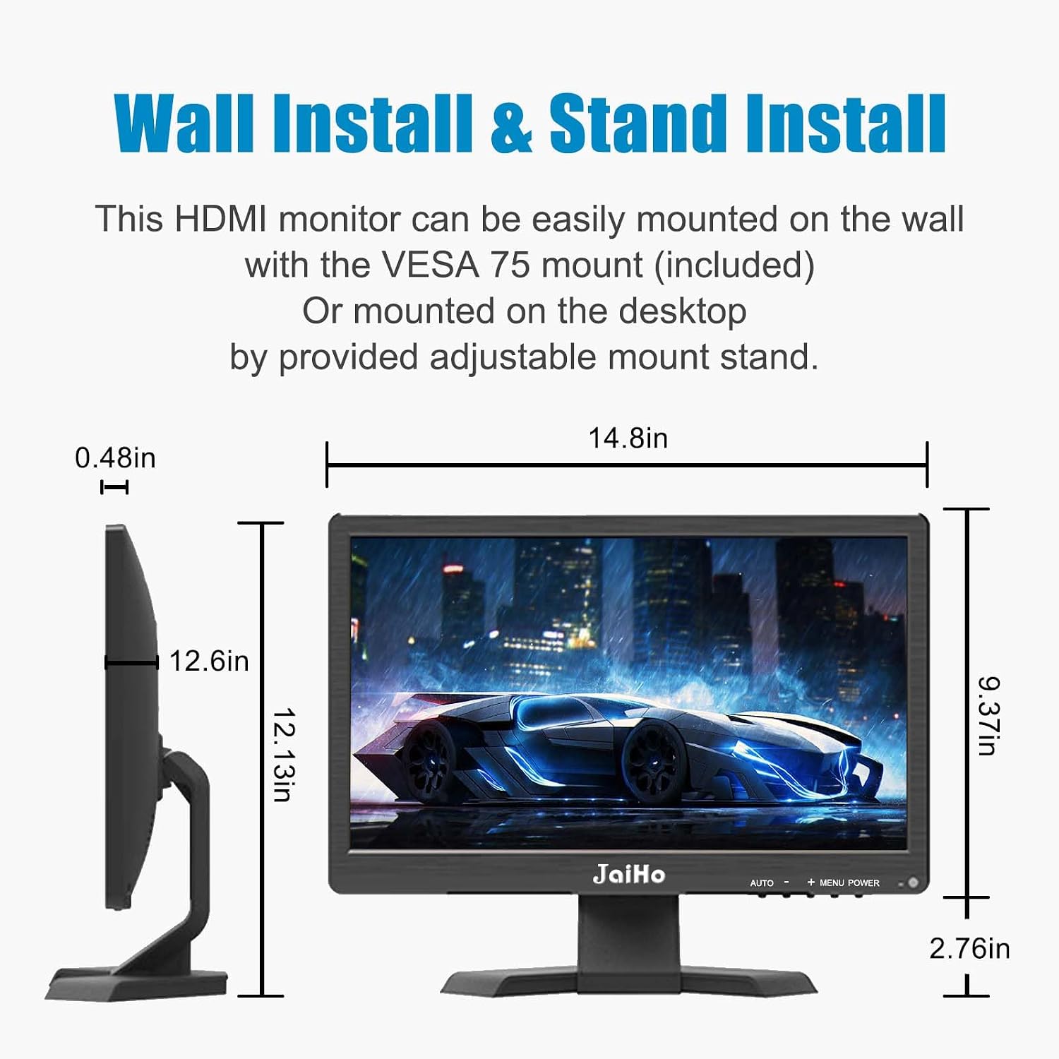 Monitor de computadora FHD de 15.6 pulgadas – Pantalla panorámica de ...