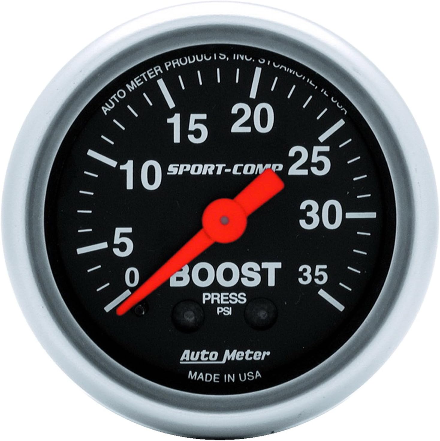 Amazon.com: Auto Meter 3304 Sport-Comp Mechanical Boost Gauge 2.3125 in ...