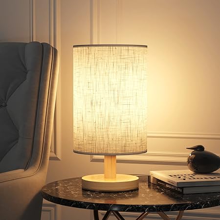 aooshine Small Table Lamp for Bedroom - Bedside Lamps for Nightstand ...