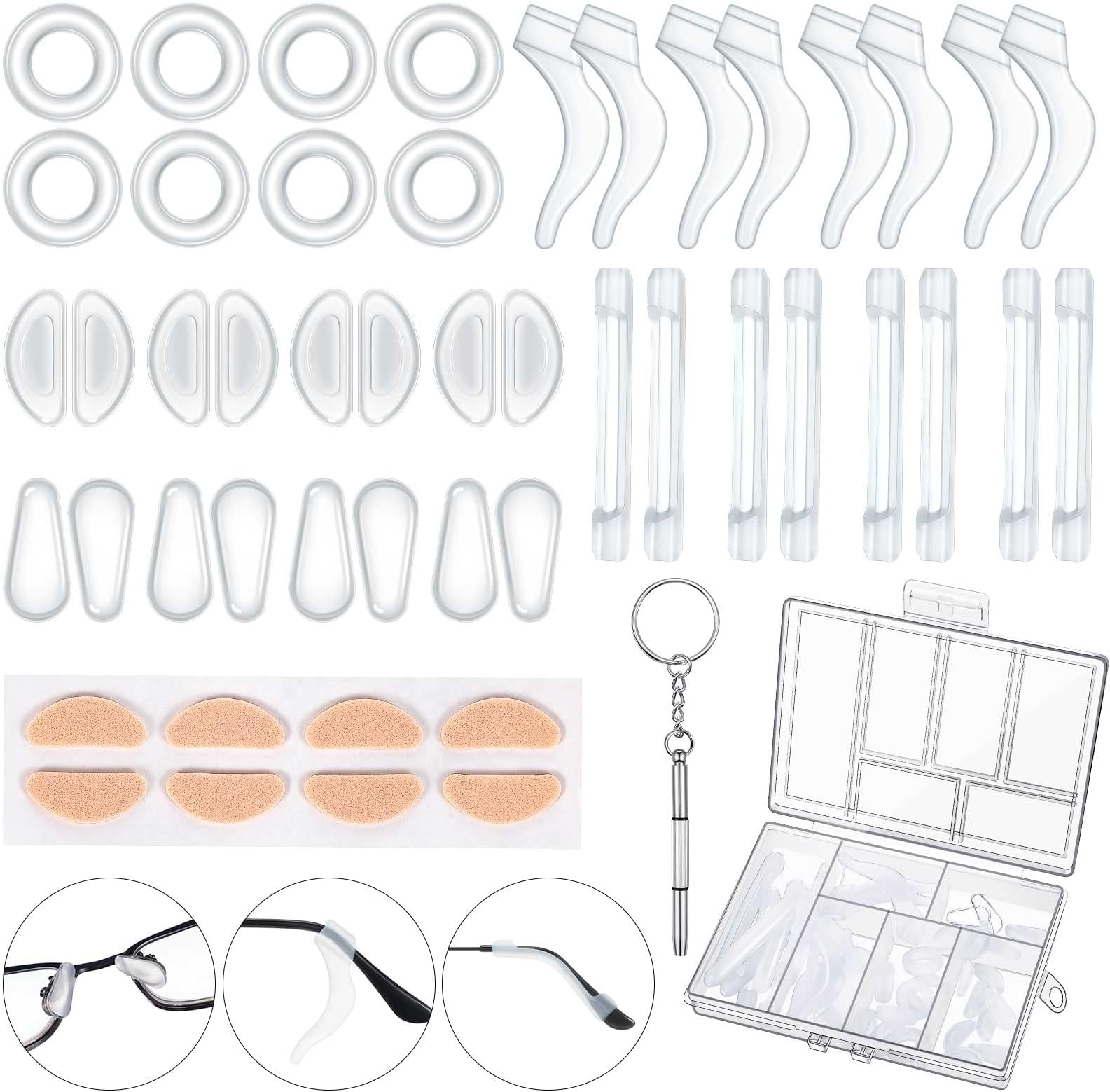 Amazon.com: Optic Shop Eyeglass Frame Grips, Hinge Tighteners - 4mm ...