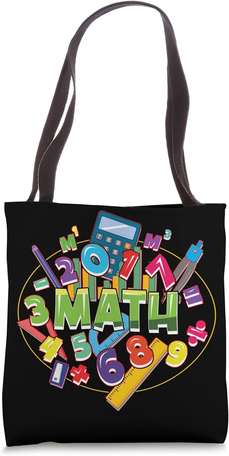 Amazon.com: Math Numbers Math Symbols Love Numbers Day Maths Day Tote ...