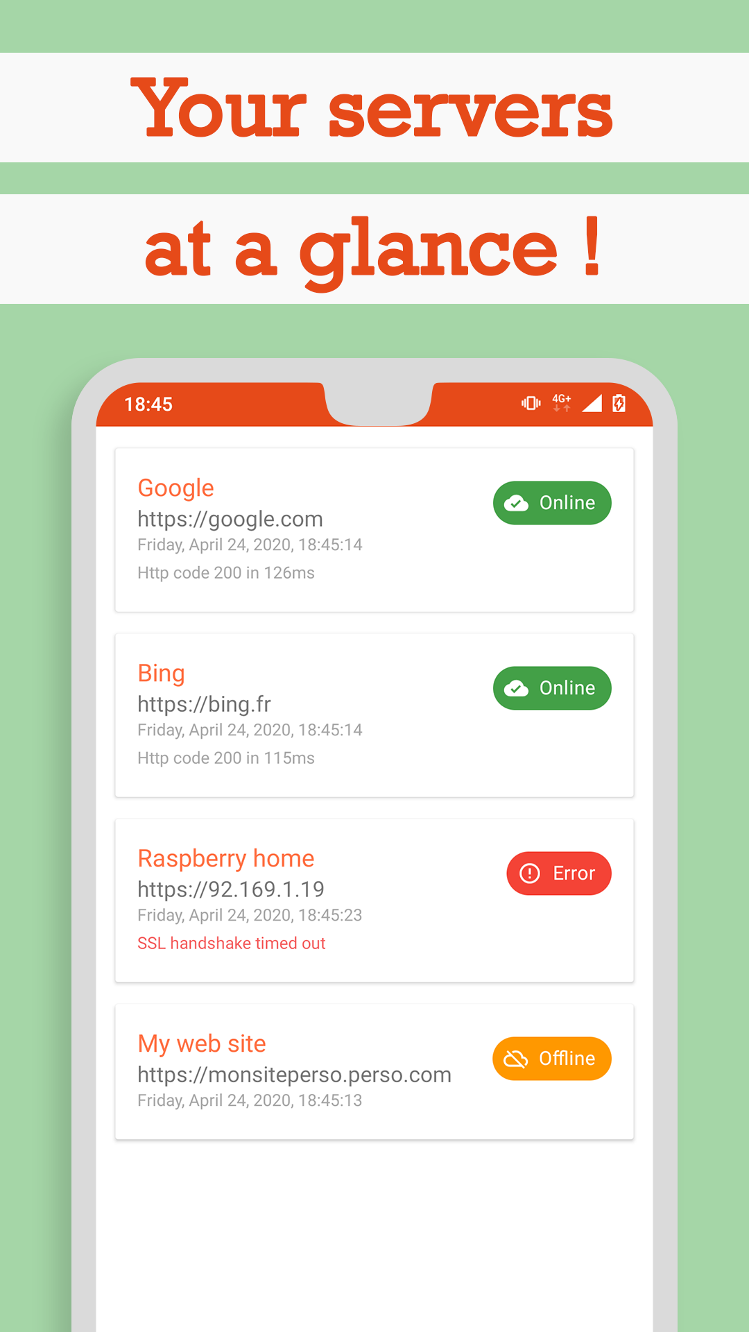 IMSO: server status monitoring - App on Amazon Appstore
