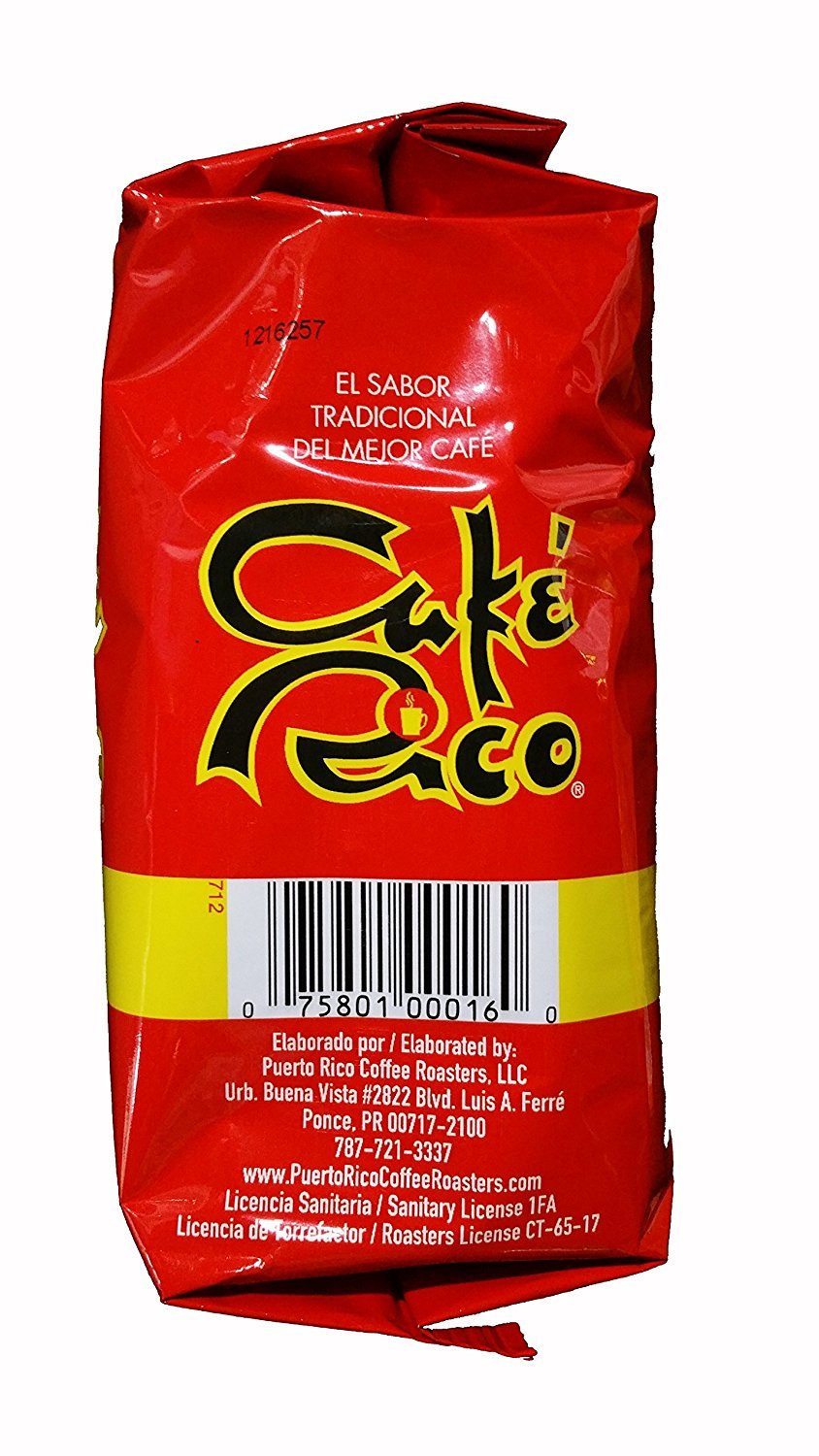 Café Rico – Café Puertorriqueño molido regular en bolsa, 14 onzas ...