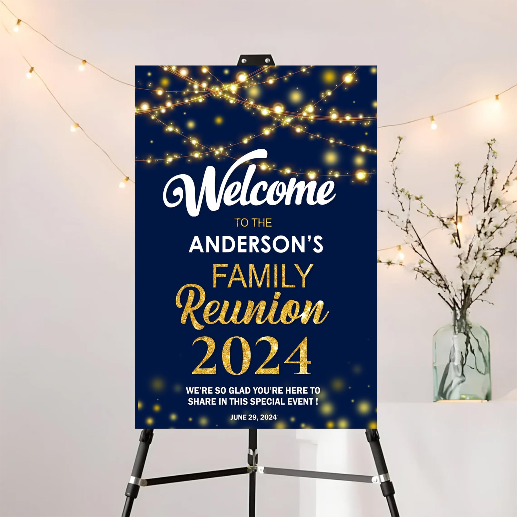 Amazon.com : Personalized Family Reunion Party Welcome Sign, Family ...