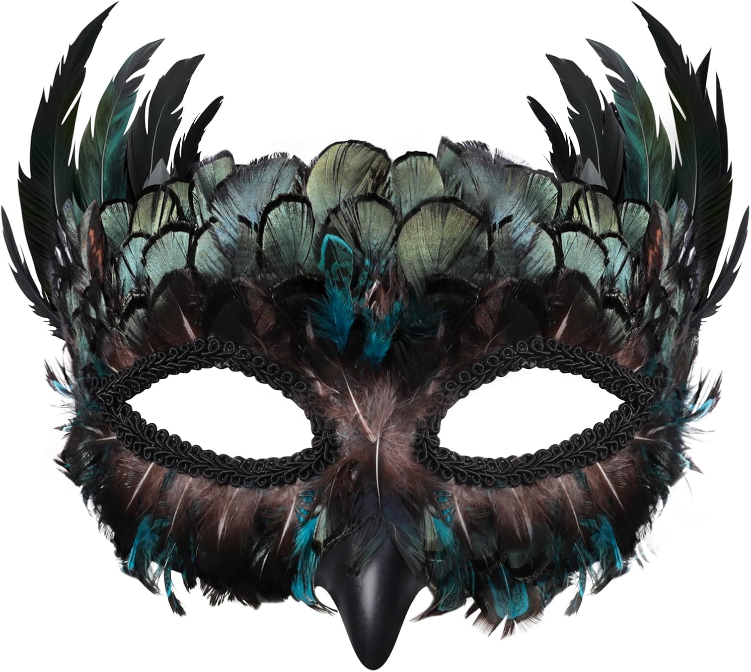 Amazon.com: Masquerade Mask for Women/Men, Costume Feather Animal Mask ...