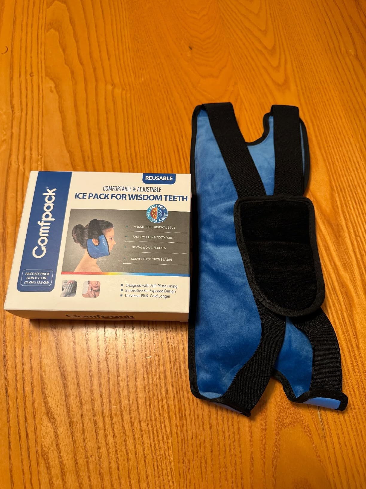 Amazon.com: Comfpack Wisdom Teeth Ice Pack Head Wrap with Ear Hole ...