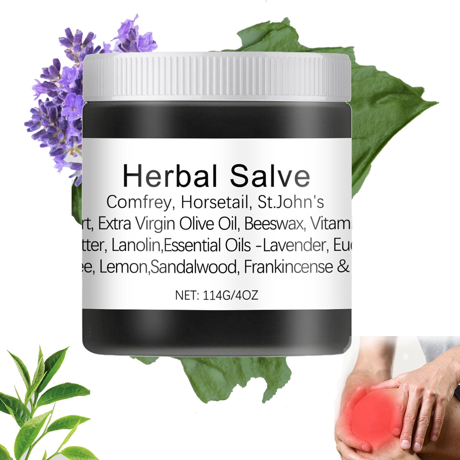 Organic Herbal Salve 4oz, Joint Care Herbal Salve, Organic Comfrey ...
