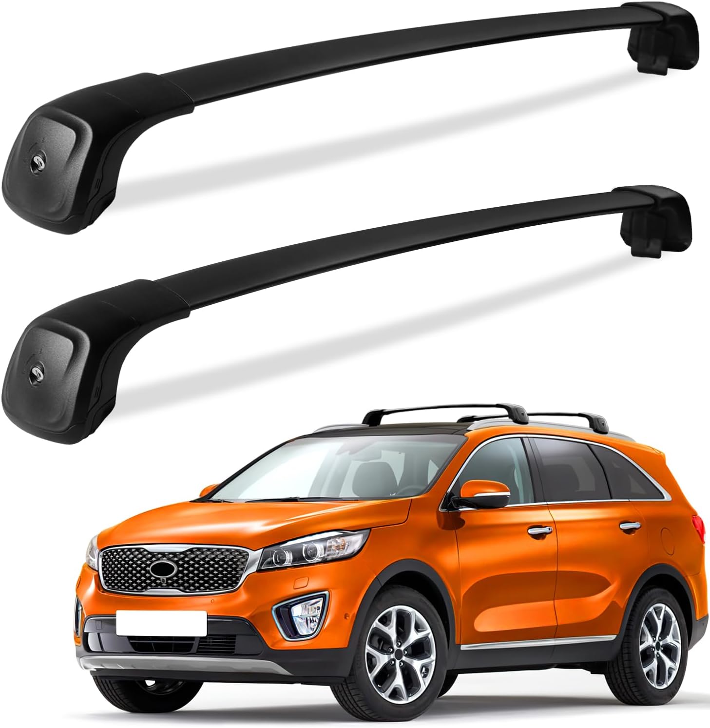 Amazon.com: Wonderdriver Lockable Roof Rack Cross Bars 260lbs ...