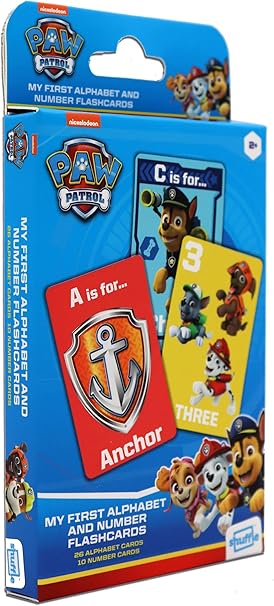 Amazon.com: Shuffle Paw Patrol | Alphabet & Number Flashcards | Word ...