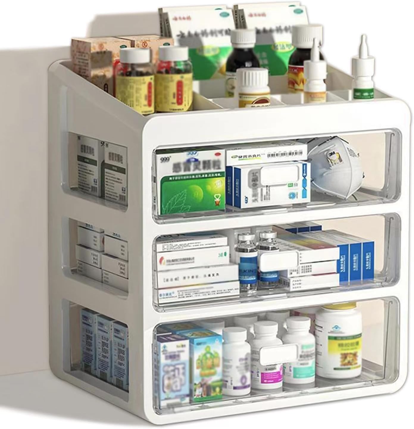 Amazon.com: Drawer-Type Plastic Storage Box Organizer/Medicine Box ...