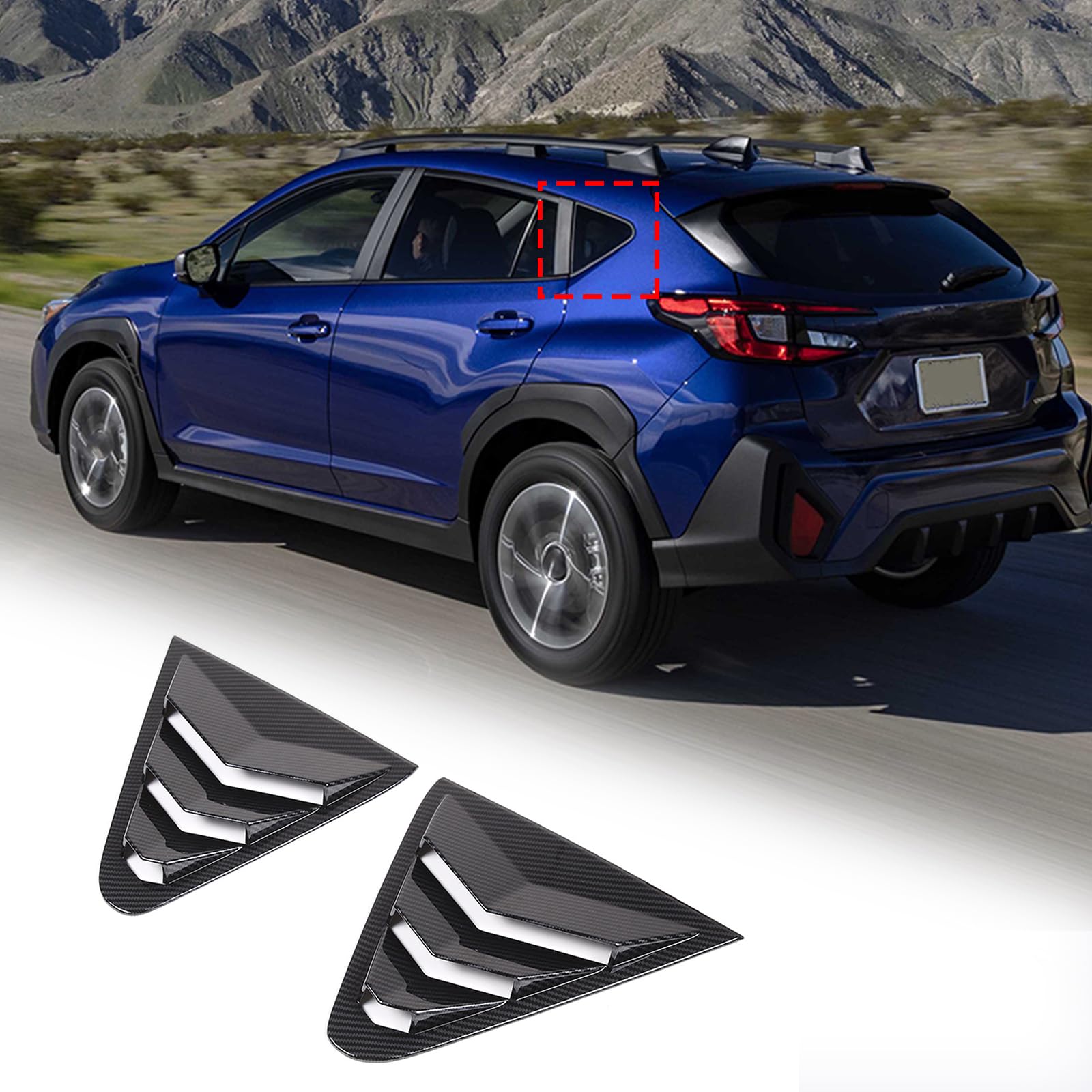 For Subaru Crosstrek 2024-25 Gloss Black Side Vent Window