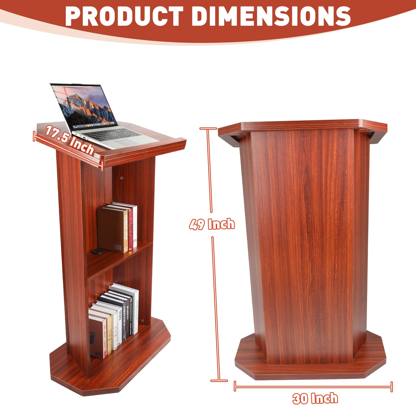 Snapklik.com : 49 Wooden Podium Stand