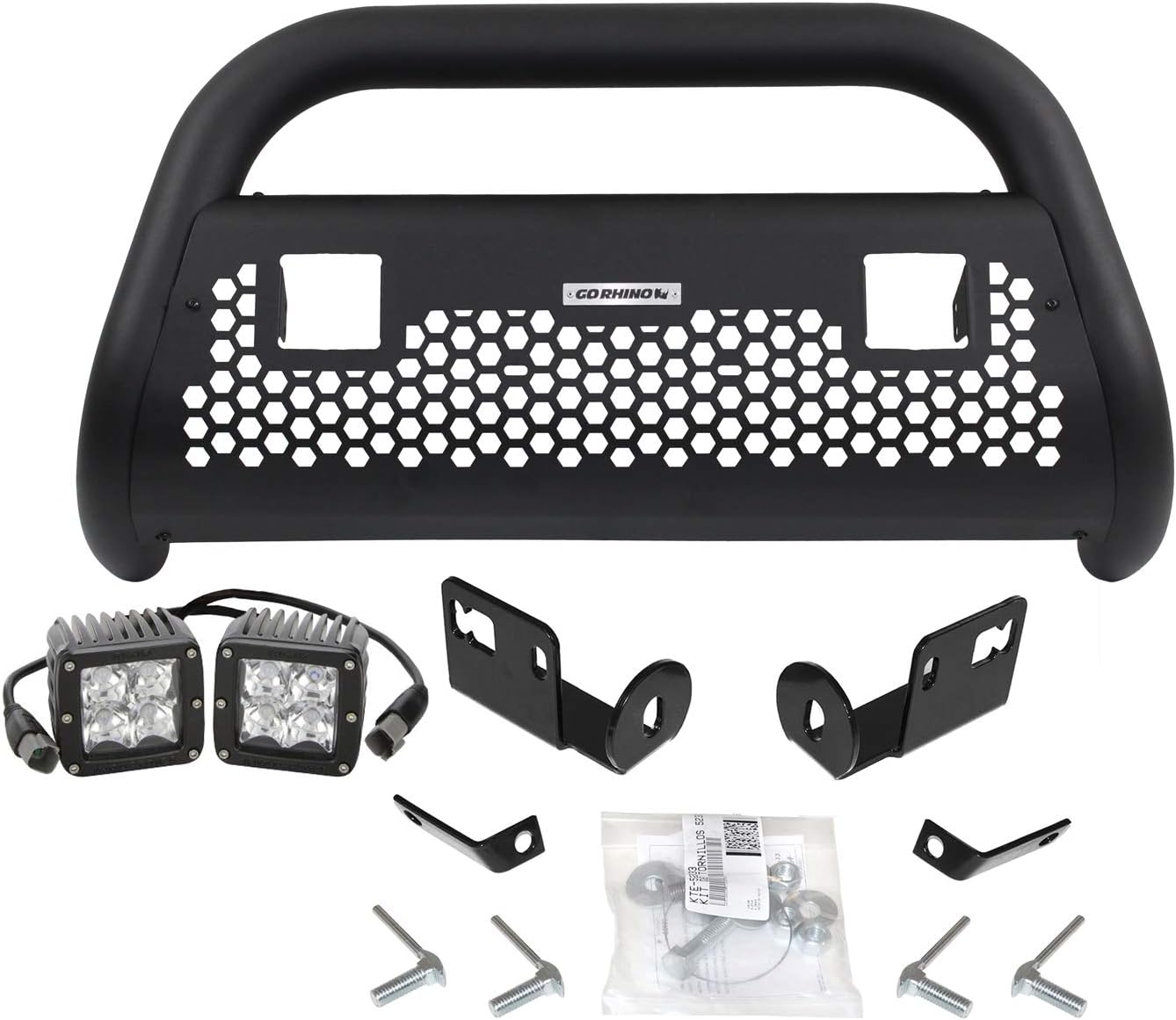 Amazon.com: Go Rhino 5598211T RC2 LR Textured Black Front Guard for ...