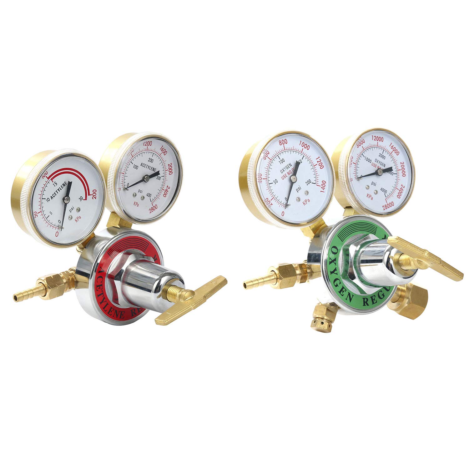 Snapklik.com : YaeKoo 2 Piece Dual Welding Gas Gauges Oxygen
