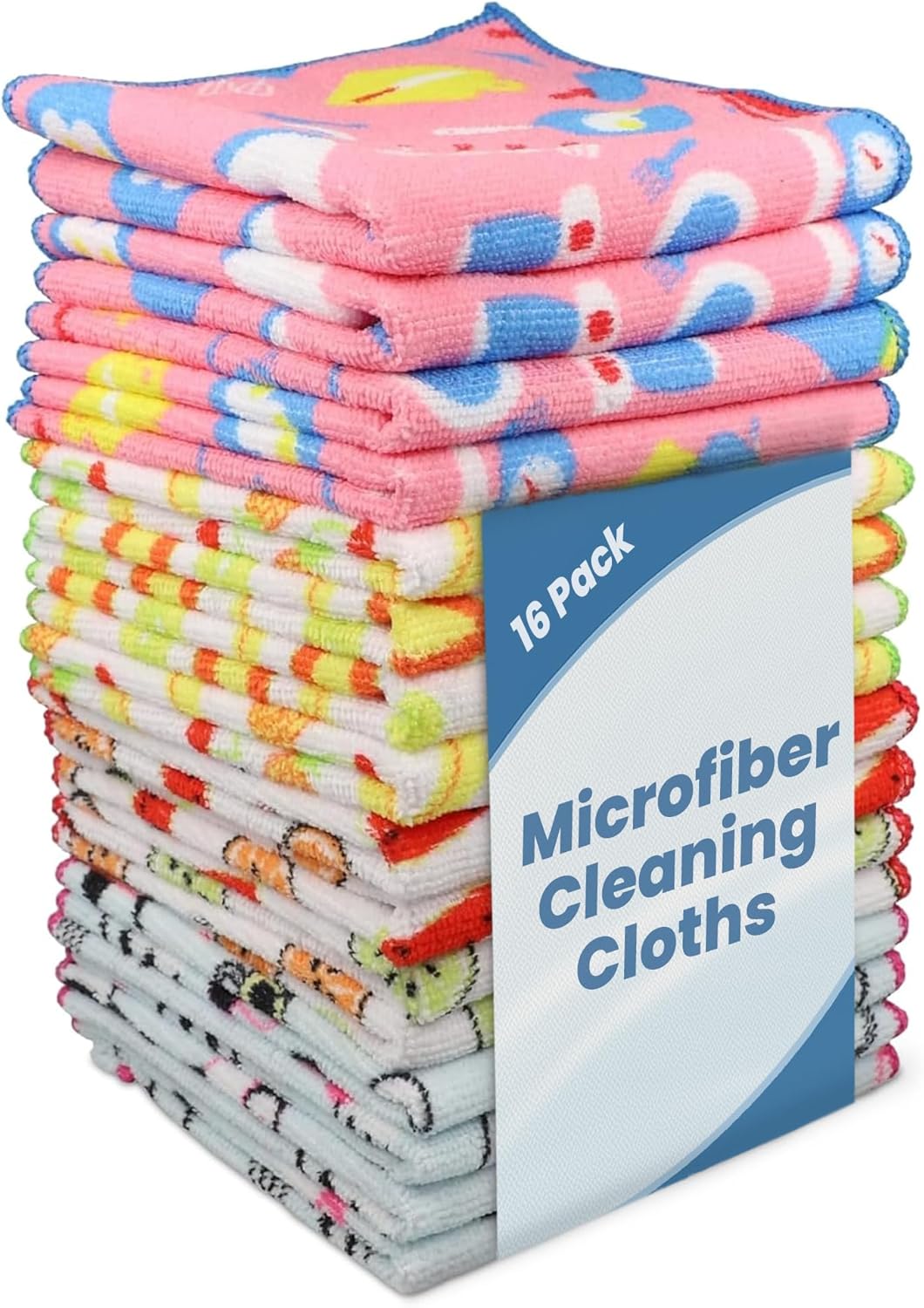 Amazon.com: modaclean Microfiber Cleaning Cloth (16-Pack / 12” x 12 ...