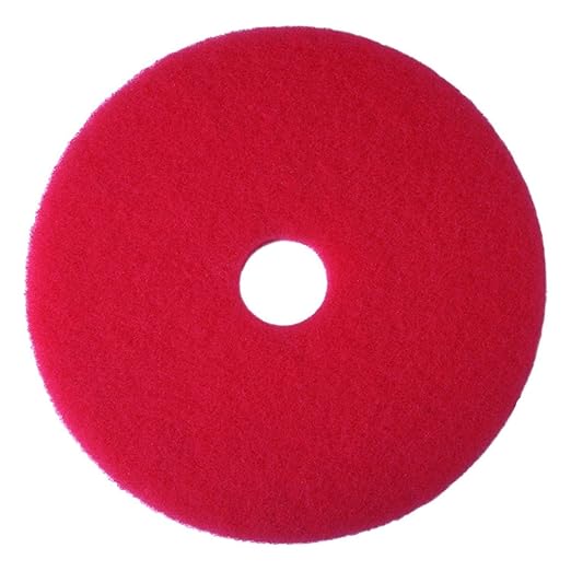 BUFFKING Floor pad RED 17 inches - Attached with Single Disc Floor ...