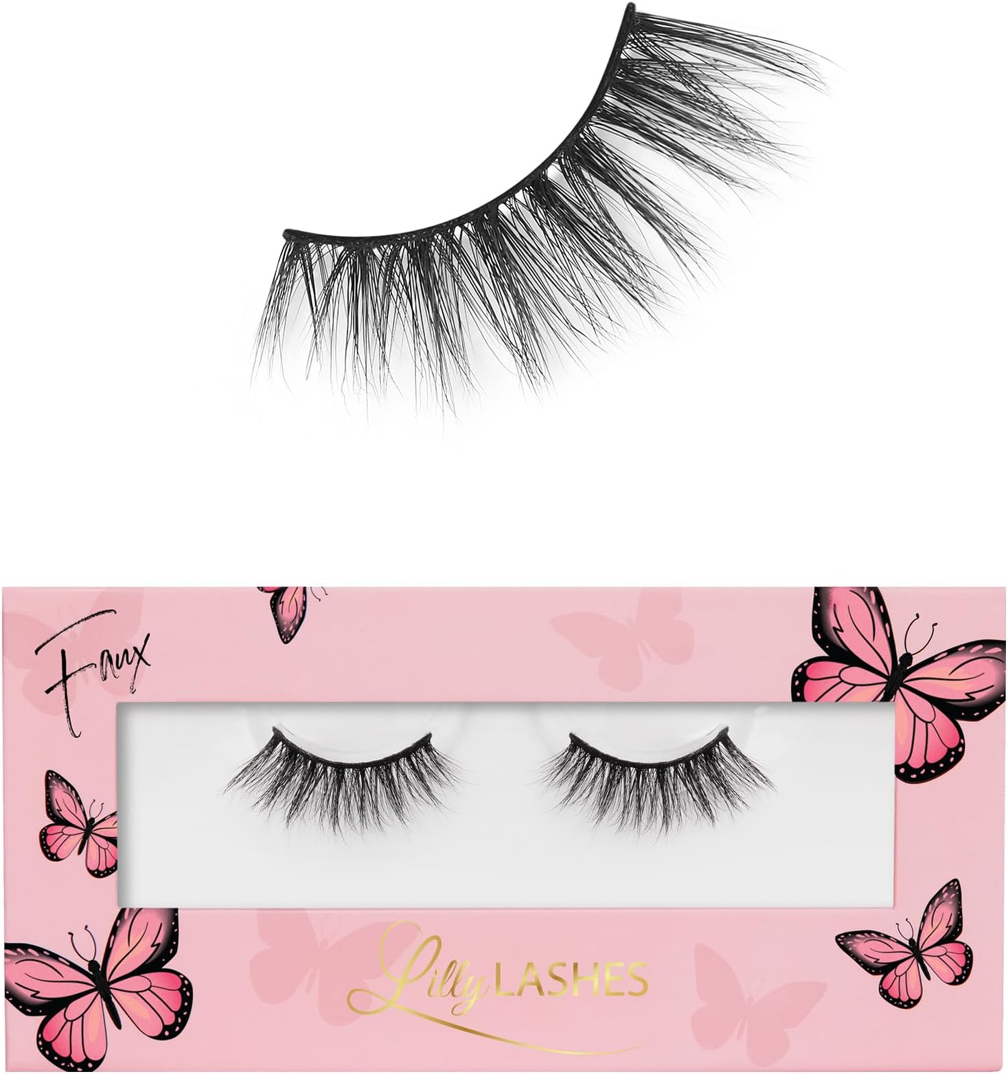 Amazon.com: Lilly Lashes Butterfl'eyes Dreamy Faux Mink Lashes | Half ...