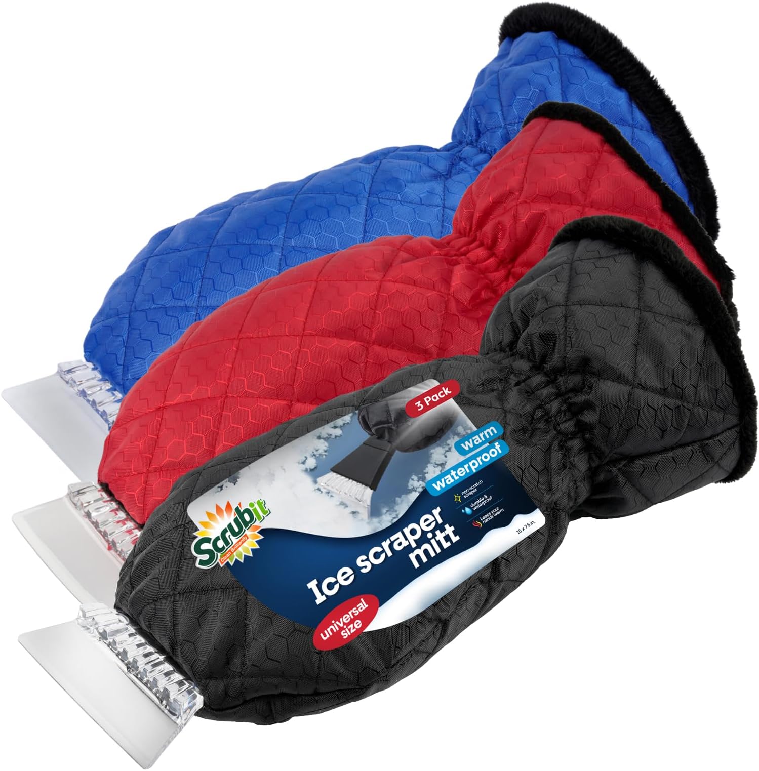 Amazon.com: SCRUBIT Ice Scraper with Glove - Car Windshield Scraper for ...