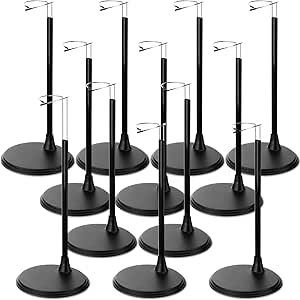 Amazon.com: Yaocom 12 Pcs Adjustable Doll Stand Display Holder Action ...