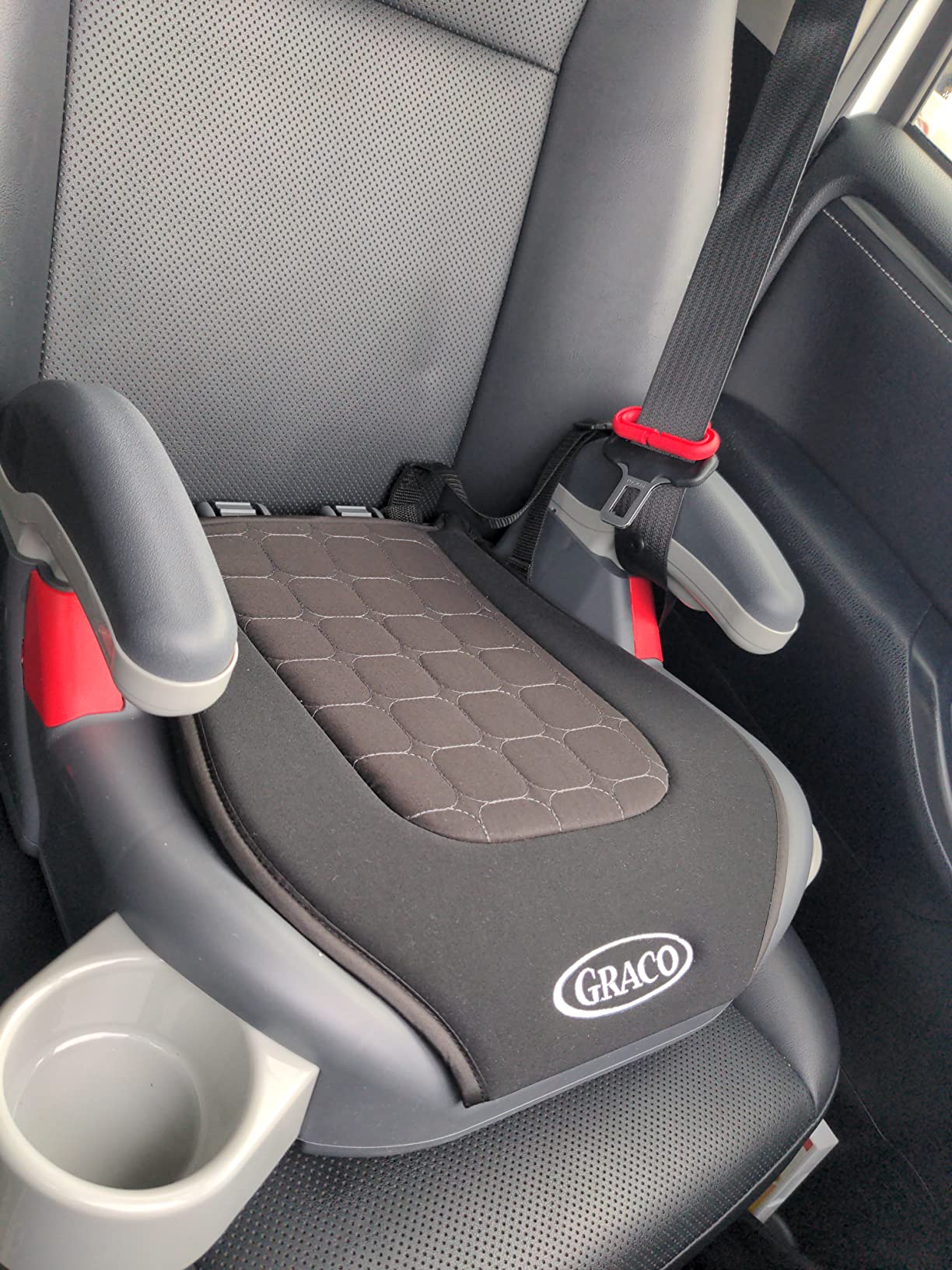 Amazon | GRACO (グレコ) ジュニアシート シートベルト固定 コンパクトジュニア 3歳頃から11歳頃まで ロングユース カップホルダー付 ブースター (モードノアール BK ...