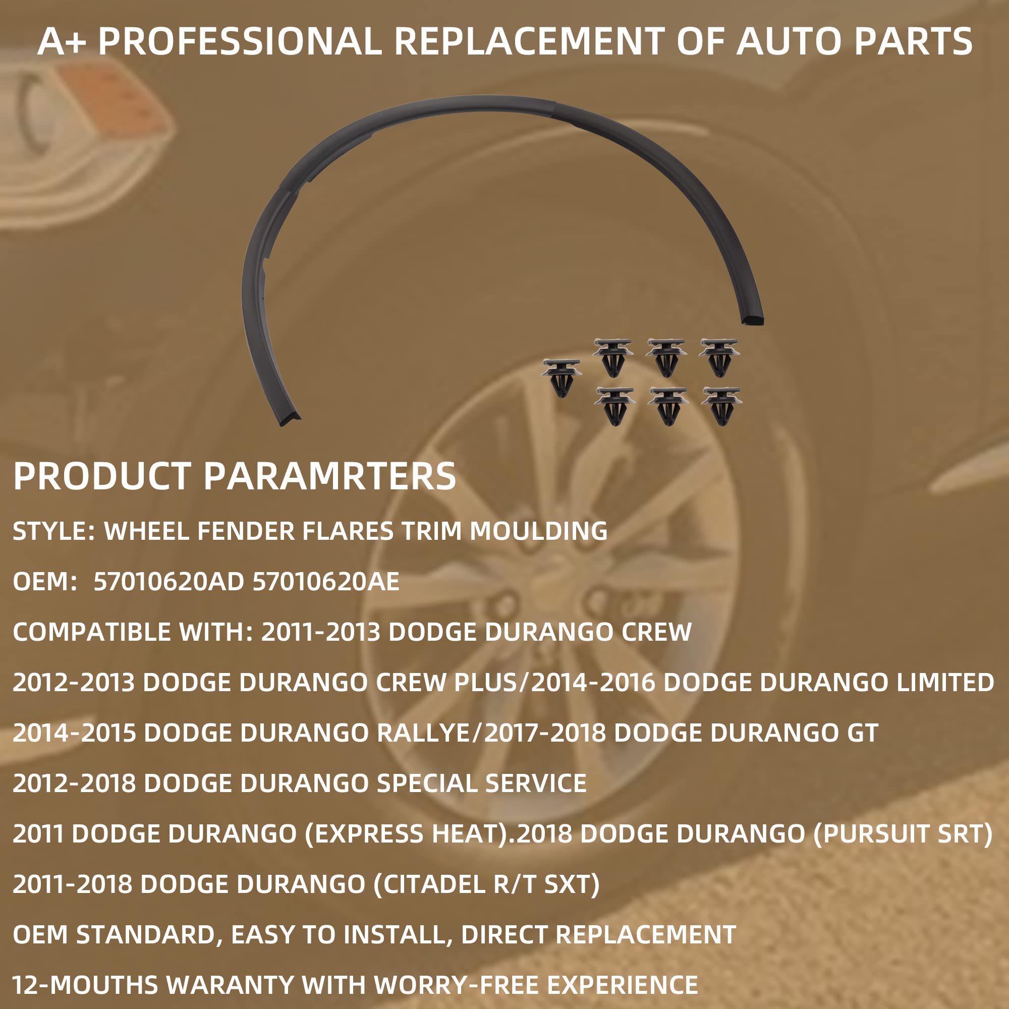 Snapklik.com : Dasbecan Front Left Driver Side Wheel Arch Fender Trim ...