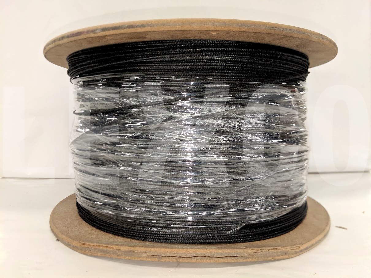 Amazon.com: Lexco Cable 1167BGAC 250' Spool of 1/16" 7x7 Black ...