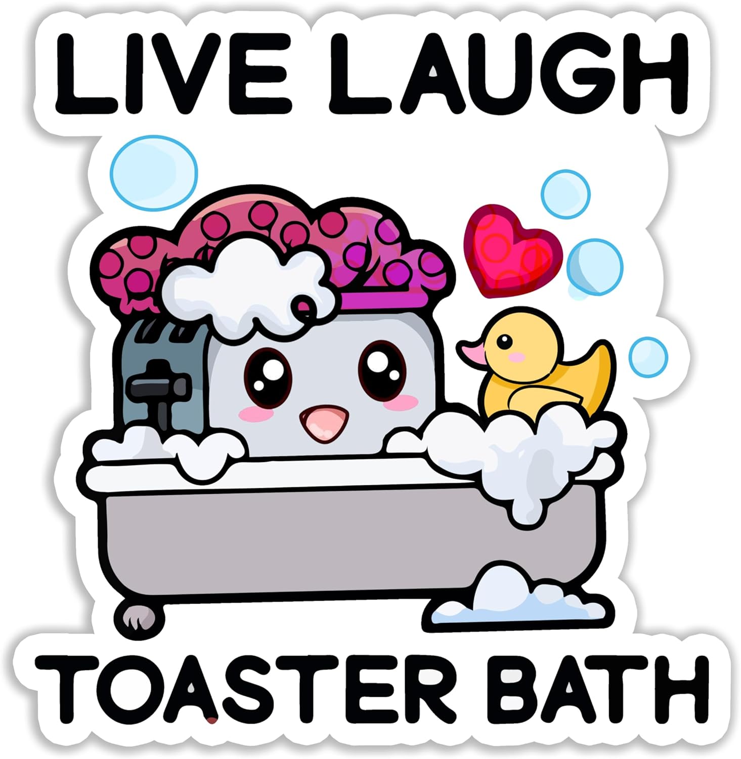 Amazon.com - 18DECOFUS (3pcs) Live Laugh Toaster Bath Sticker ...