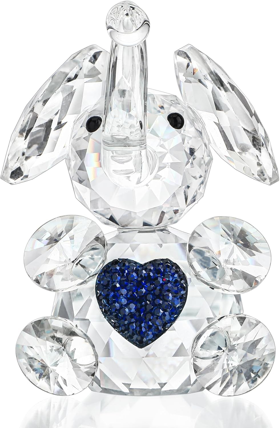 Amazon.com: H&D HYALINE & DORA Handmade Crystal Elephant Figurine Glass ...