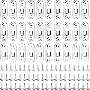 30PCS Keyhole Hangers,44 * 16mm Picture Frames Keyhole with 60 Screws ...