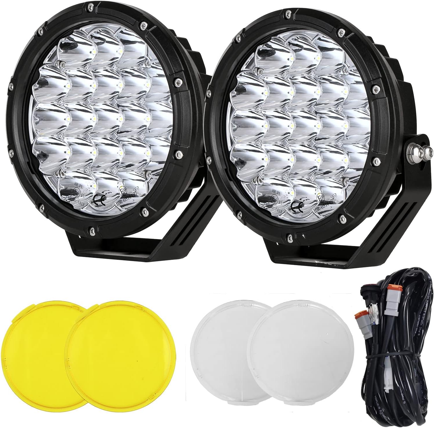 BIGLION.X 7 Zoll Runde LED Offroadleuchten Fahren Spotlights Gelbe ...