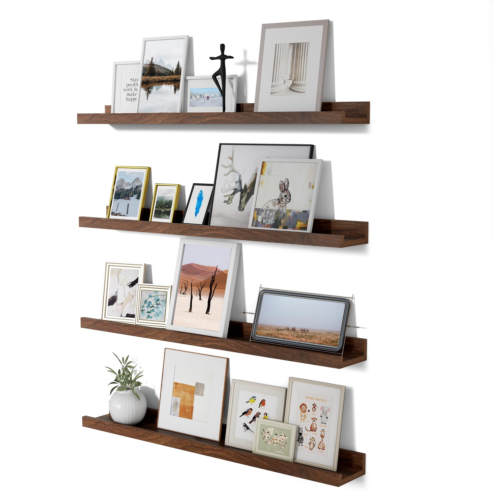 Amazon.com: Picture Ledge Shelves | 36 Inch Floating Shelves Set of 4 ...