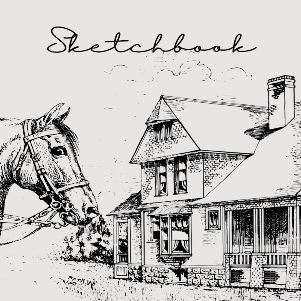 Sketchbook,8.3×8.3 inch Drawing Book, Mini Portable Square Size, 200 ...