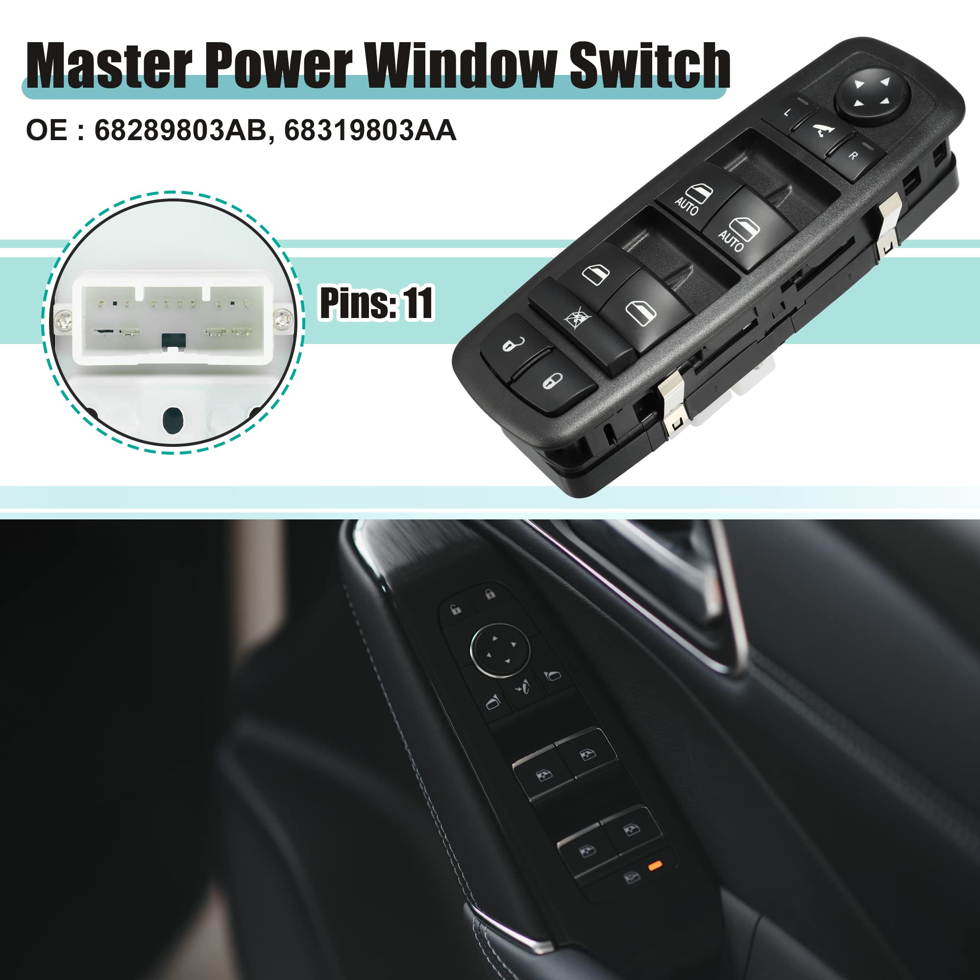 ACROPIX Car Front Left Driver Side Master Power Window Switch Fit for ...