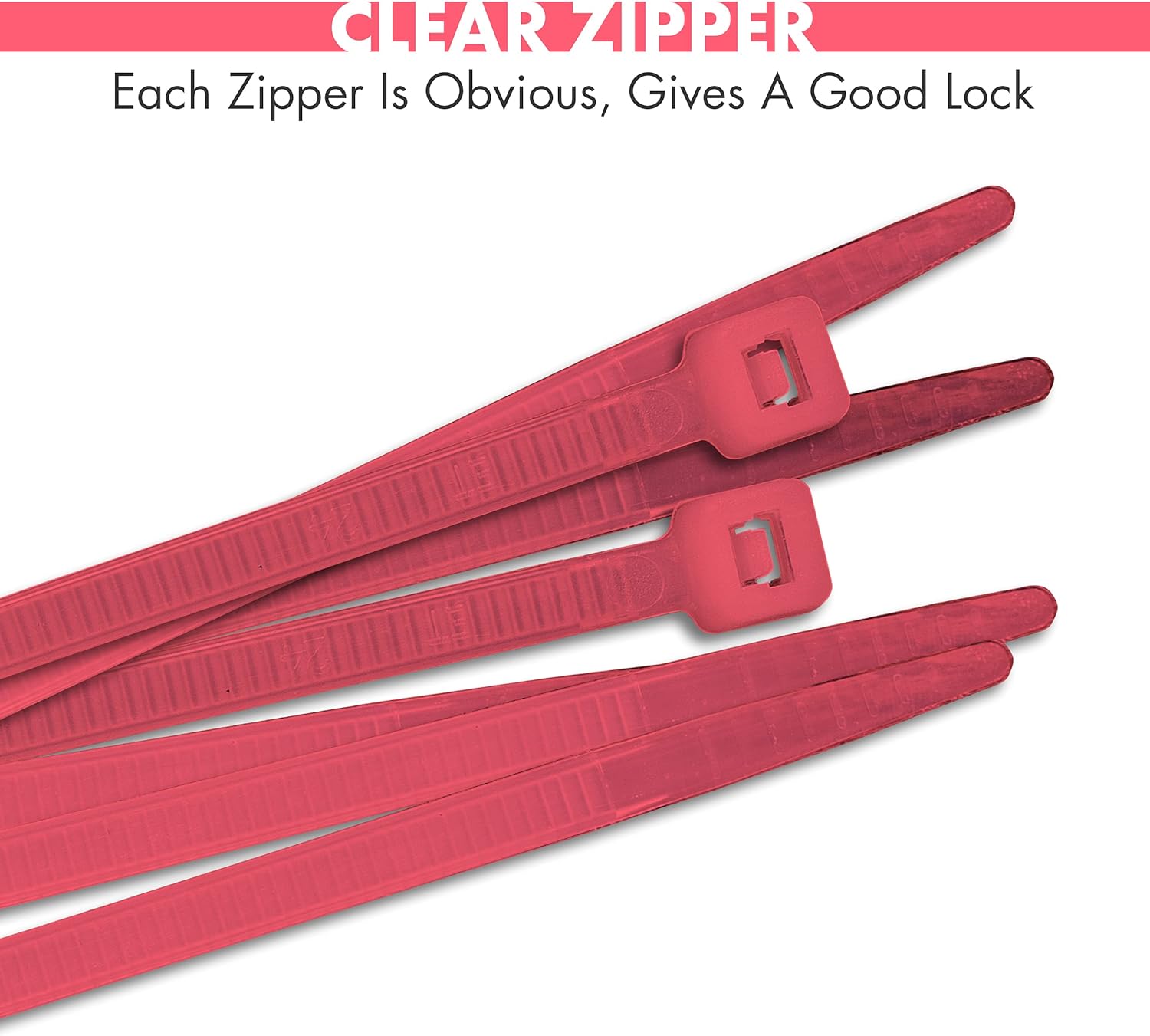 KafTon Pack of 100 Red Cable Zip Ties, UL Nylon, Perfect for PC ...