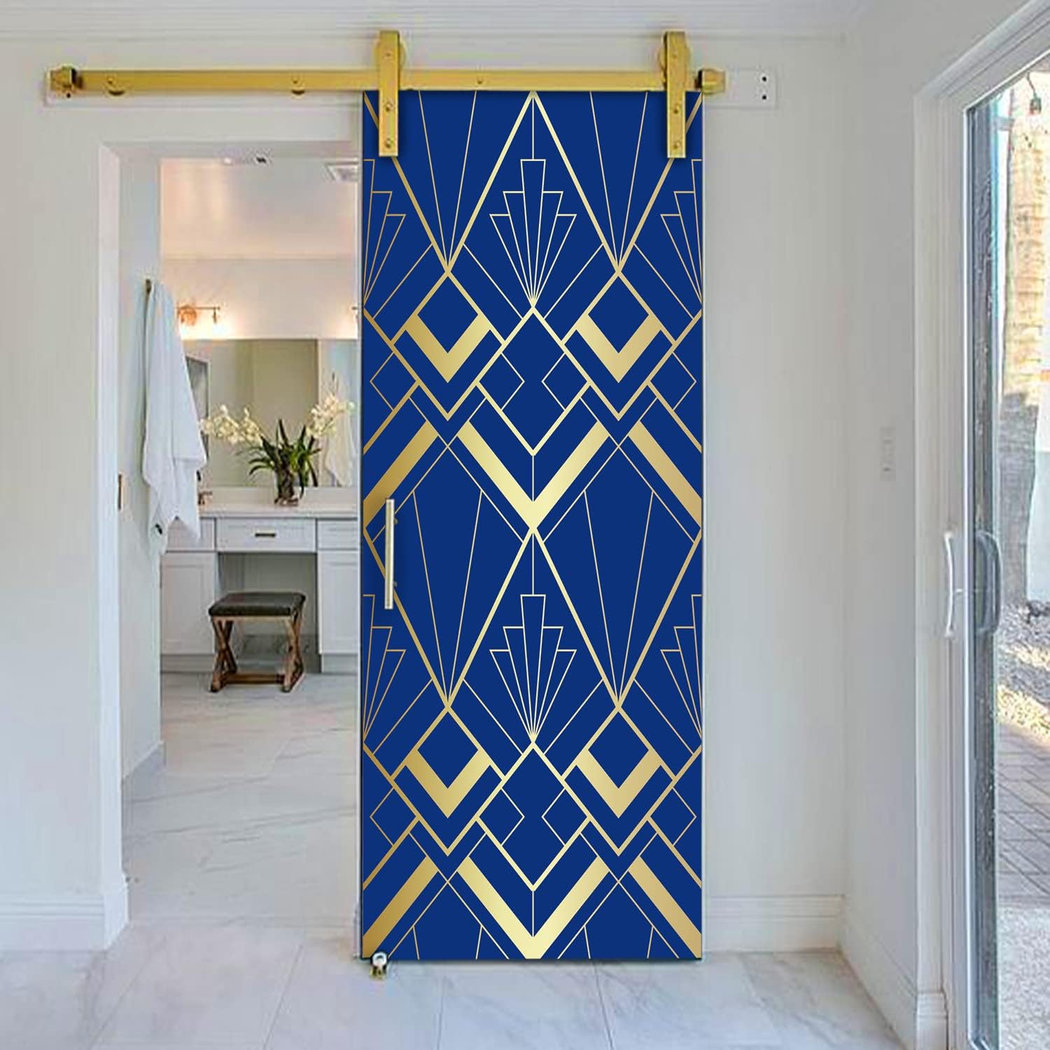 Amazon.com: LiveInUrban Art Deco Texture Vinyl Door Mural Peel and ...
