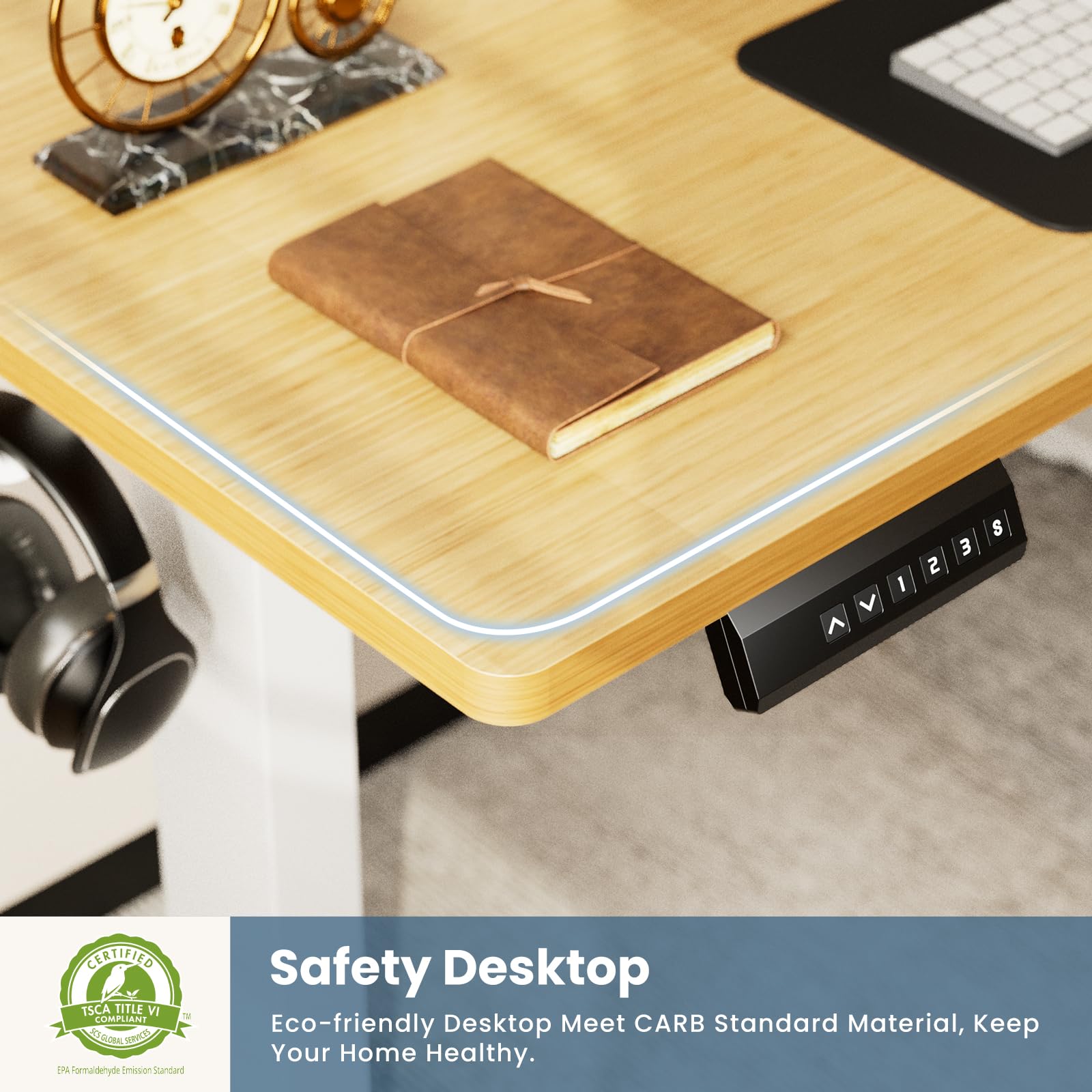 Snapklik.com : DUMOS Electric Standing Desk Adjustable Height, 48 X 24 ...