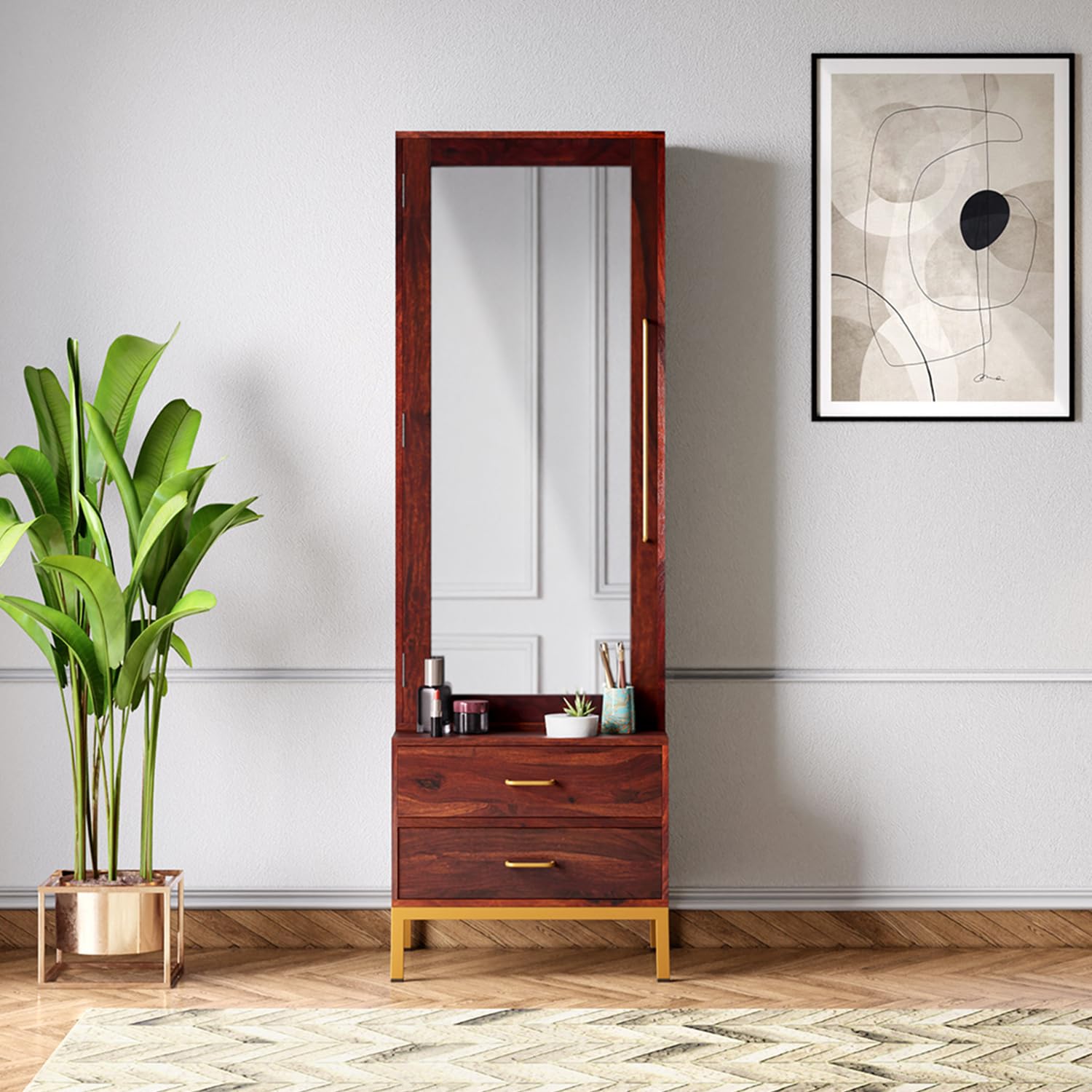 GODREJ INTERIO Castle Mango Wood Dressing Table : Amazon.in: Home & Kitchen