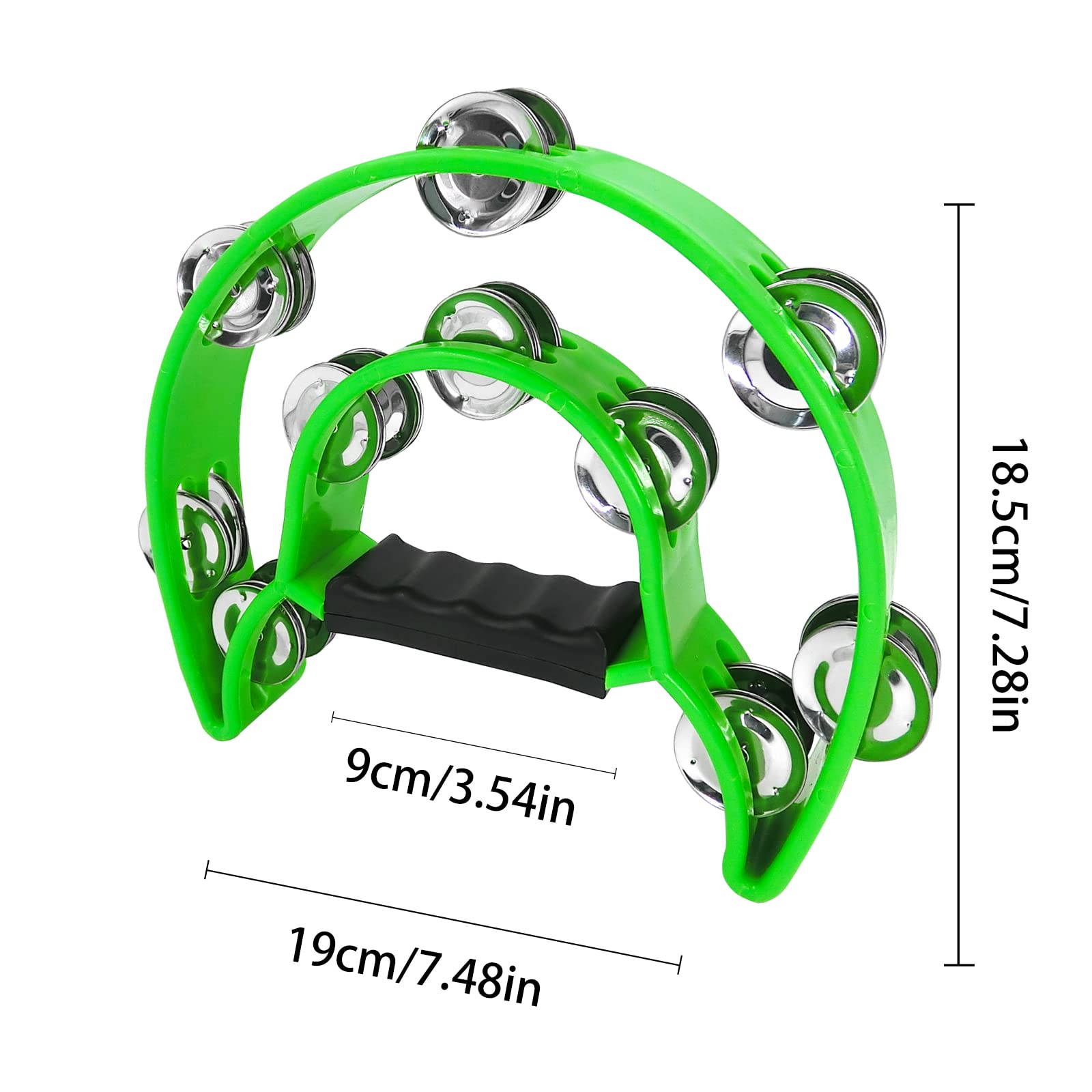 Snapklik.com : Soulmate Tambourine Metal Jingles Hand Held Percussion ...