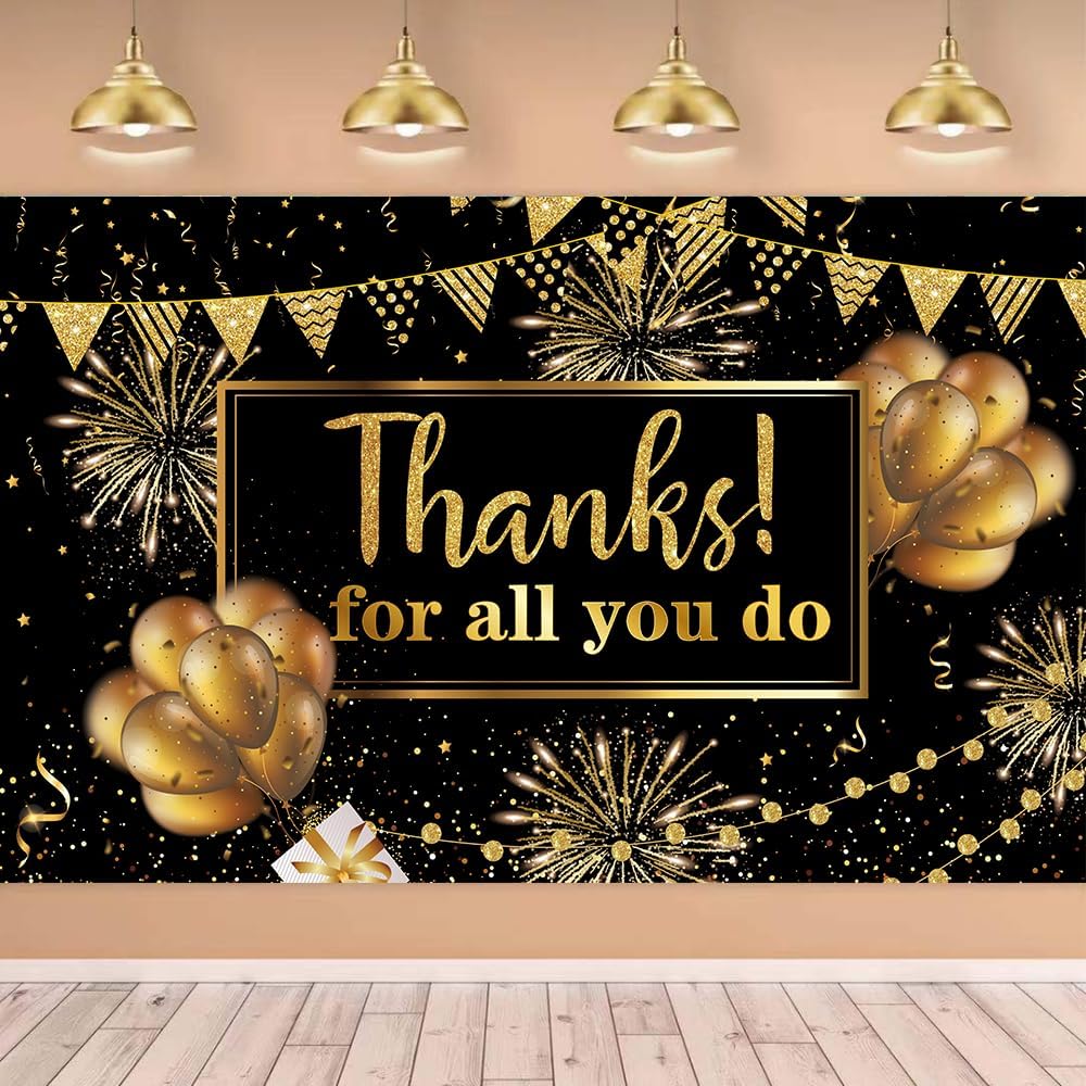 Amazon.com : LOONELO Thanks for All You Do Backdrop Banner with 70.8 ...