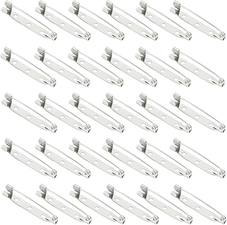 Amazon.com: Bonsicoky 30 Pcs Silver Safety Pins Clasp with Holes ...