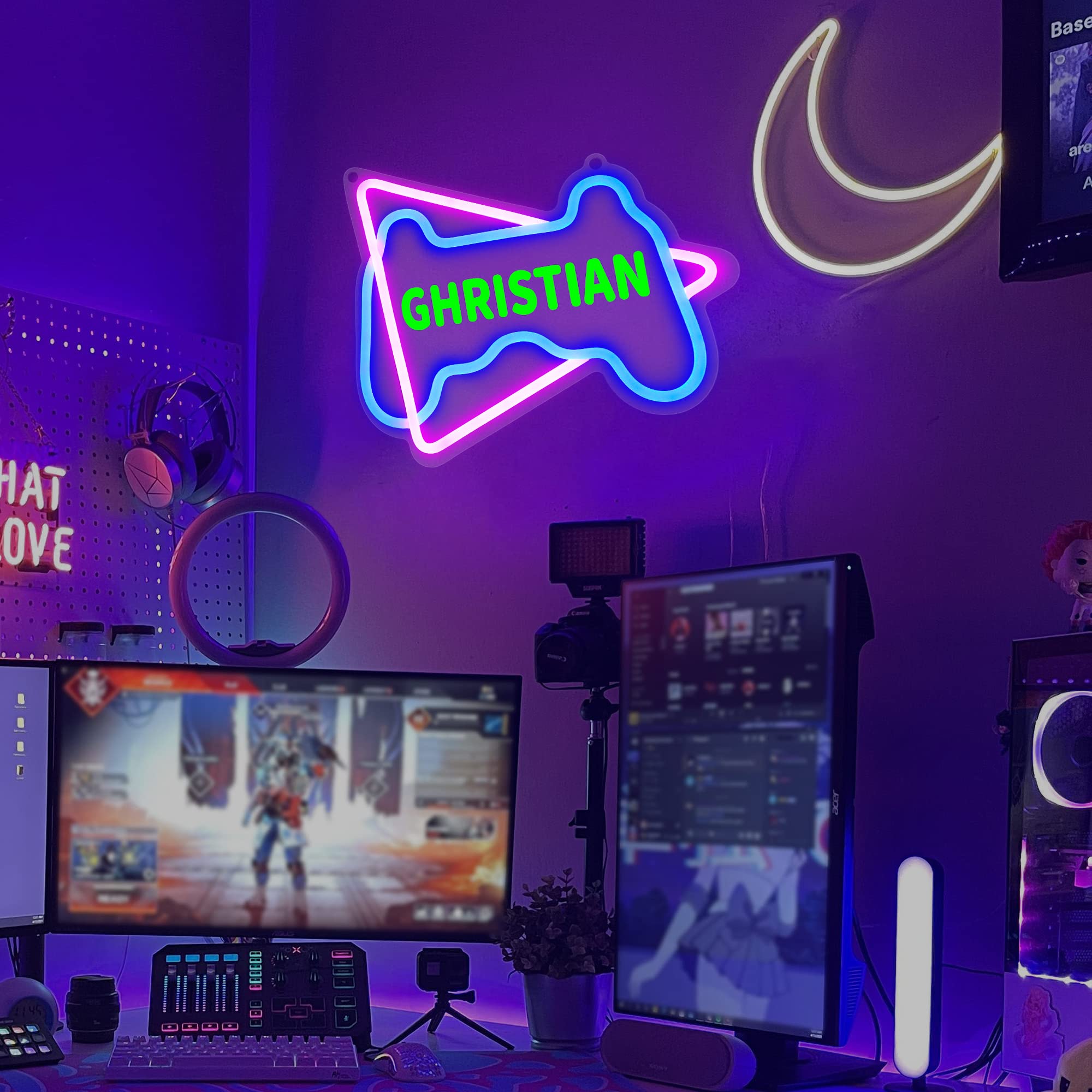 Snapklik.com : Customized Gamer Neon Sign, Game Controller LED Neon ...
