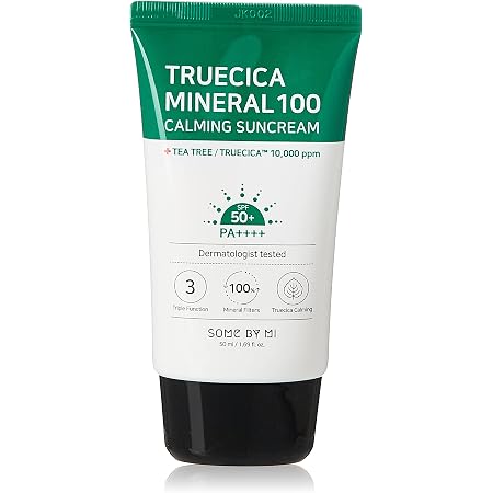 Amazon.com: SOME BY MI Truecica Mineral 100 Calming Suncream SPF50+/PA ...