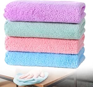 4Pack Face Cloths,Facial Wash Cloth,Face Towels Skin Cleansing for Kids ...