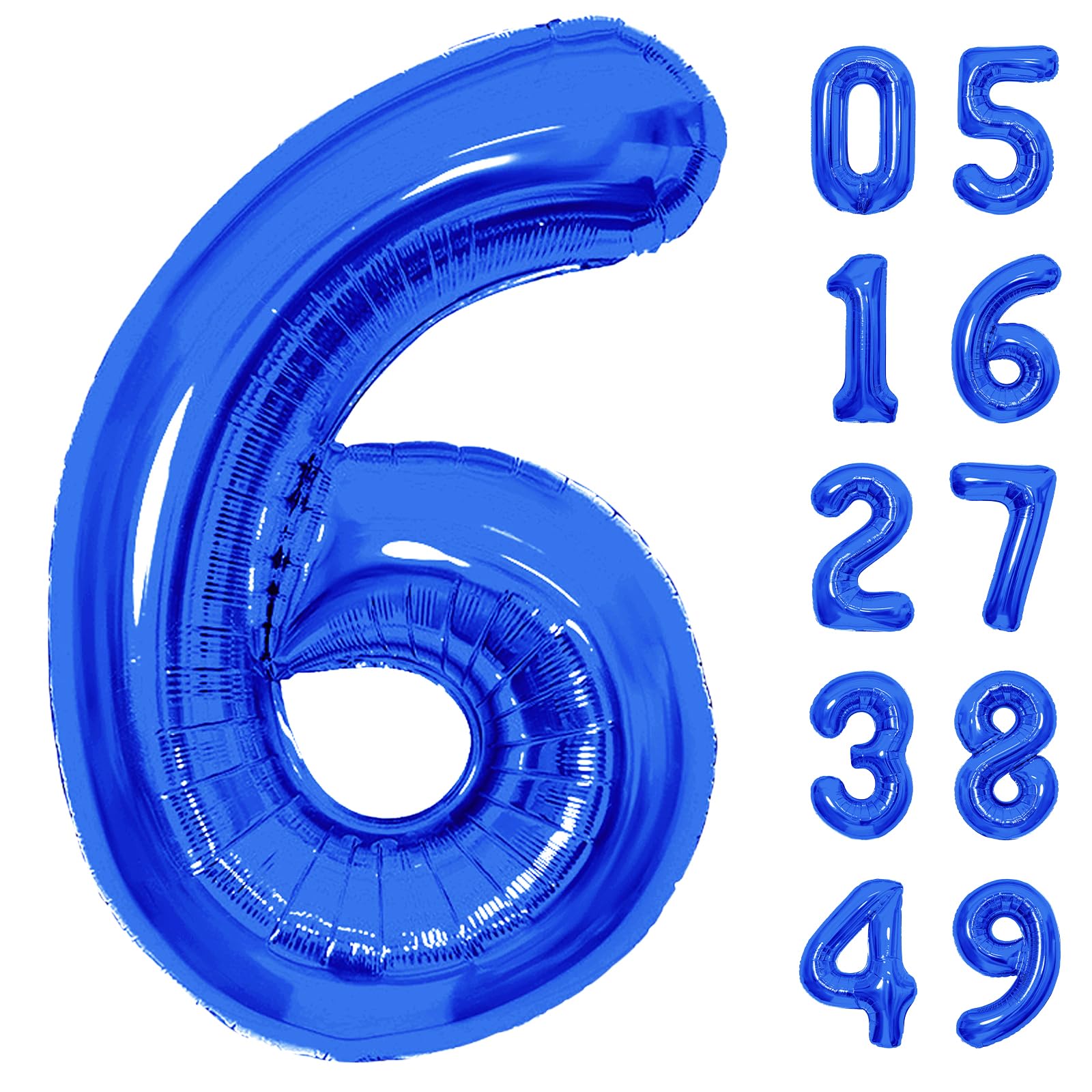 Amazon.com: 40 Inch Giant Navy Blue Number Balloon, Mylar Foil Helium ...