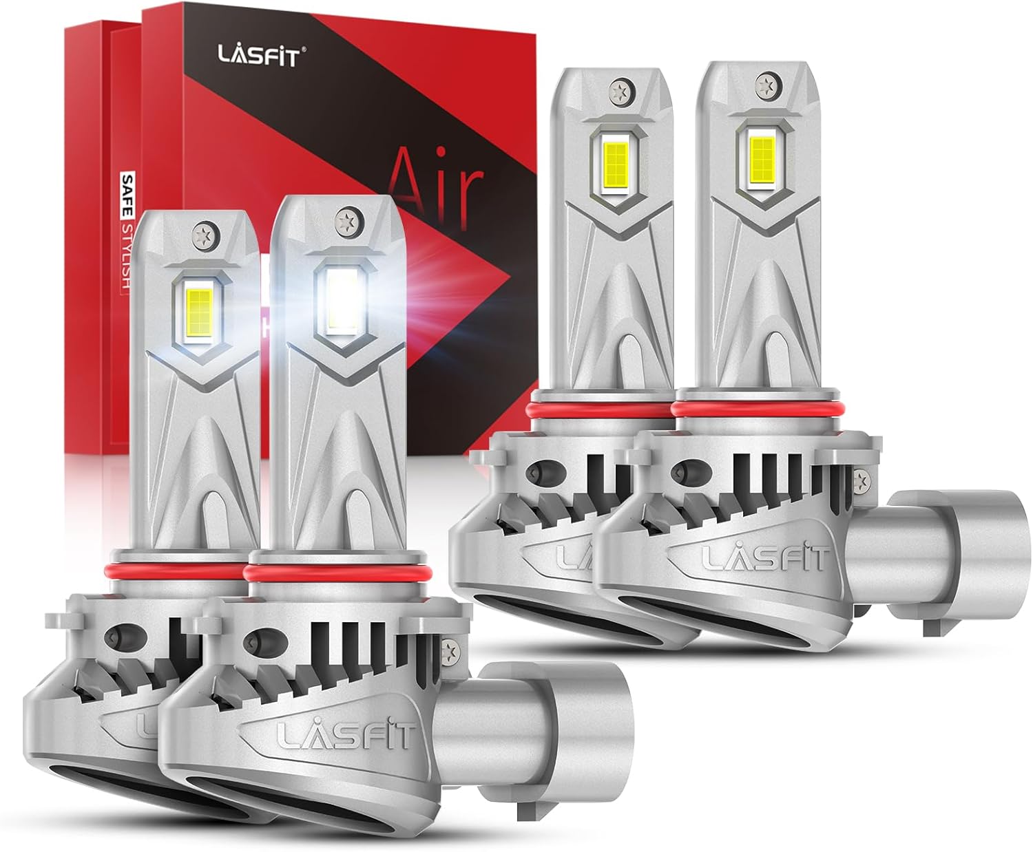 LASFIT 9005 9006 LED Bulbs Combo 10000 Lumens, HB3 HB4 LED Light Kit ...