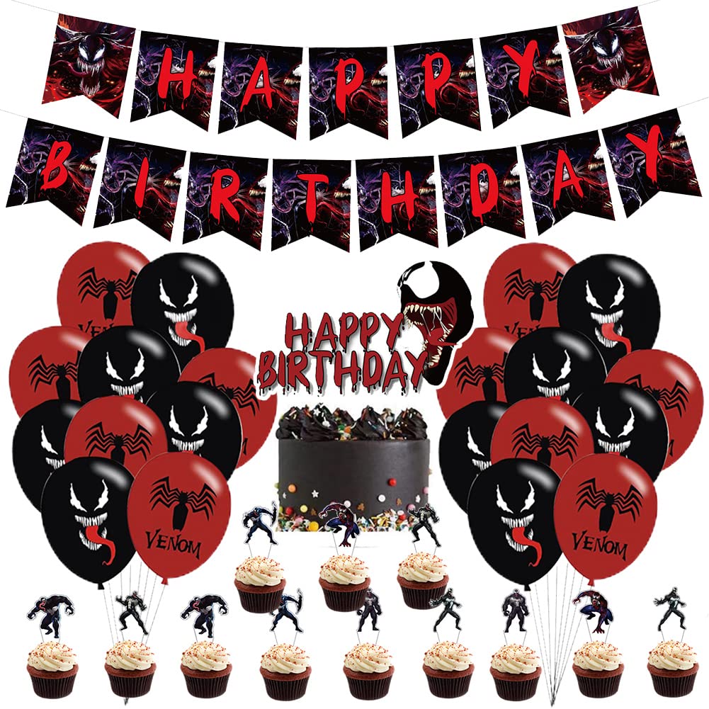 Buy BESTZY Venom Balloons Birthday Decoration Venom Birthday Party ...