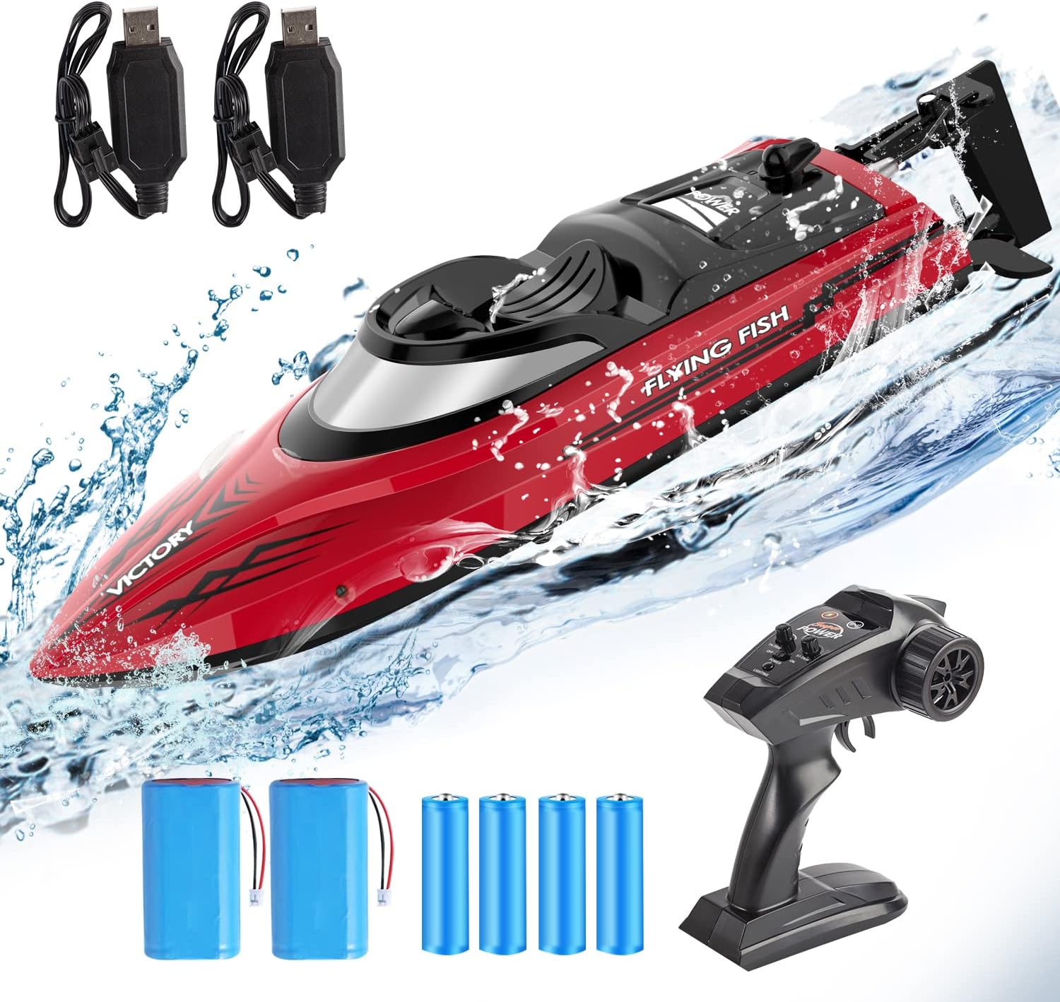 Amazon.com: HATINGTOY RC Boat with 2 Rechargeable and 4AA Batteries 2 ...