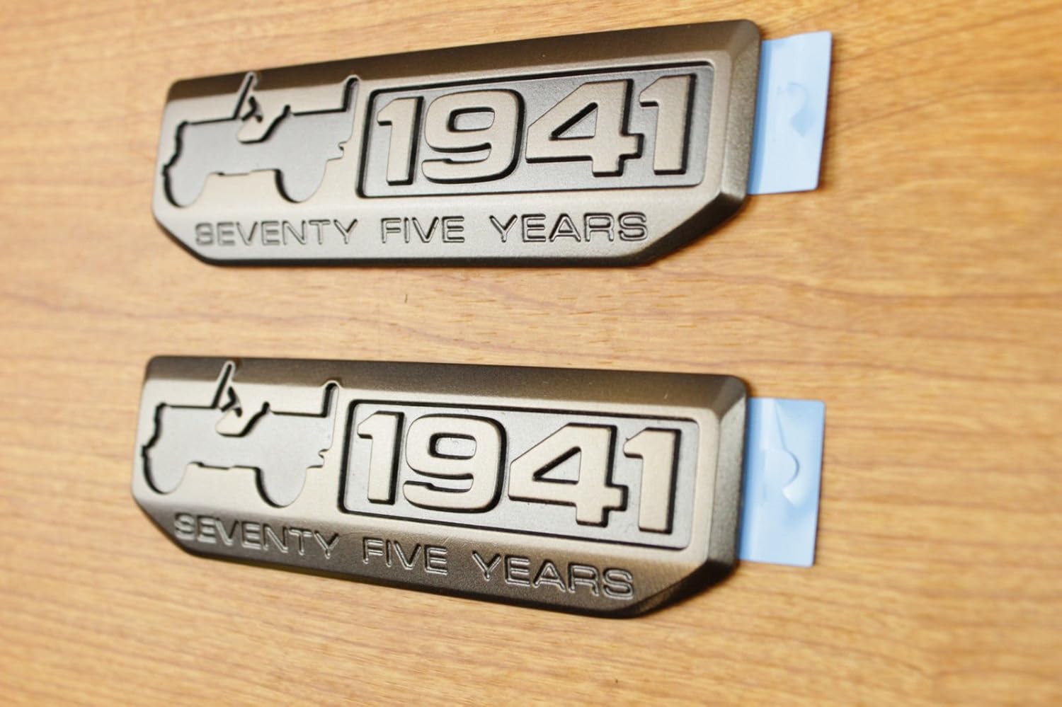Set of 2 Jeep Wrangler Willys 75th Anniversary Emblem Badges - OEM in ...